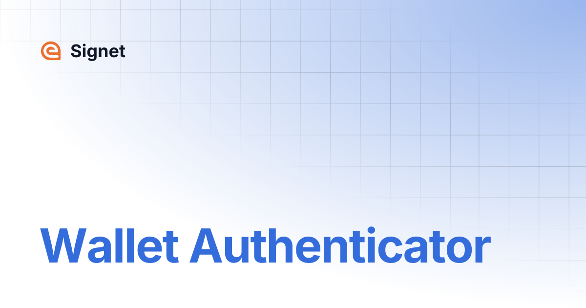 Wallet Authenticator | Signet